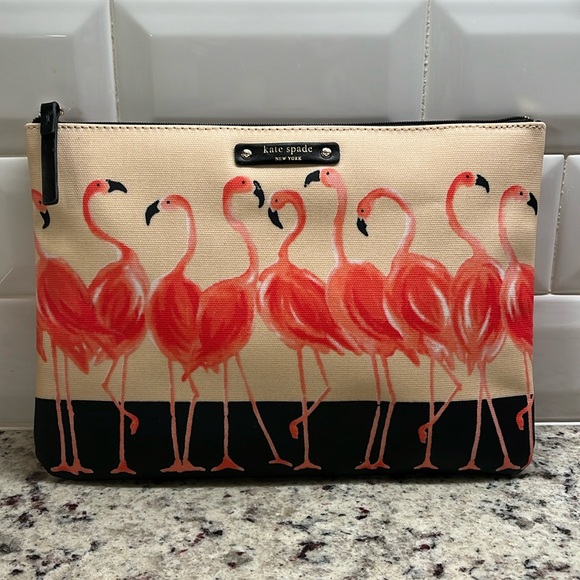 kate spade | Bags | Kate Spade Take A Walk On The Wild Side Flamingo ...